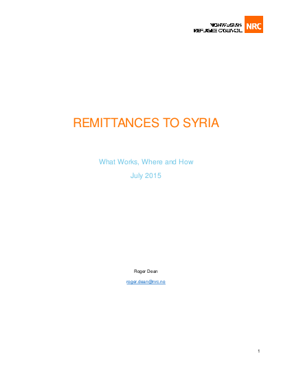 Remittances to Syria | ALNAP