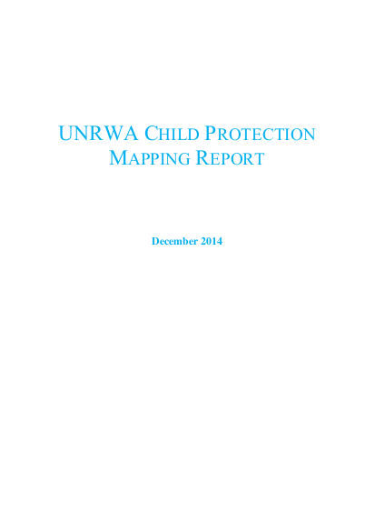 UNRWA child protection mapping report | ALNAP
