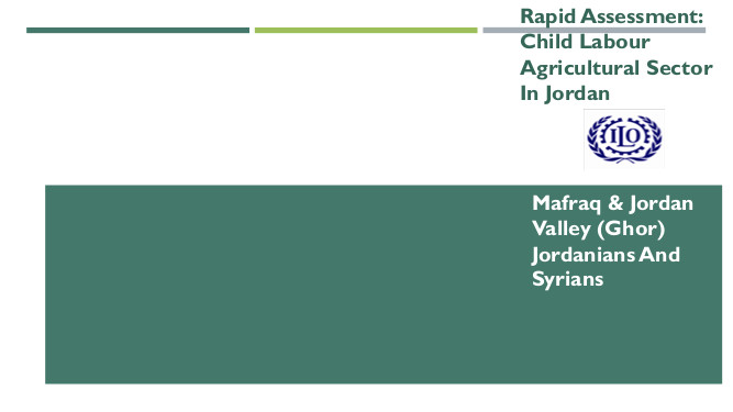 Rapid Assessment: Child Labour Agricultural Sector In Jordan | ALNAP