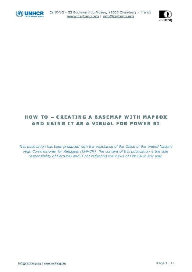 Creating a basemap with MapBox & using it as a visual for Power BI | ALNAP