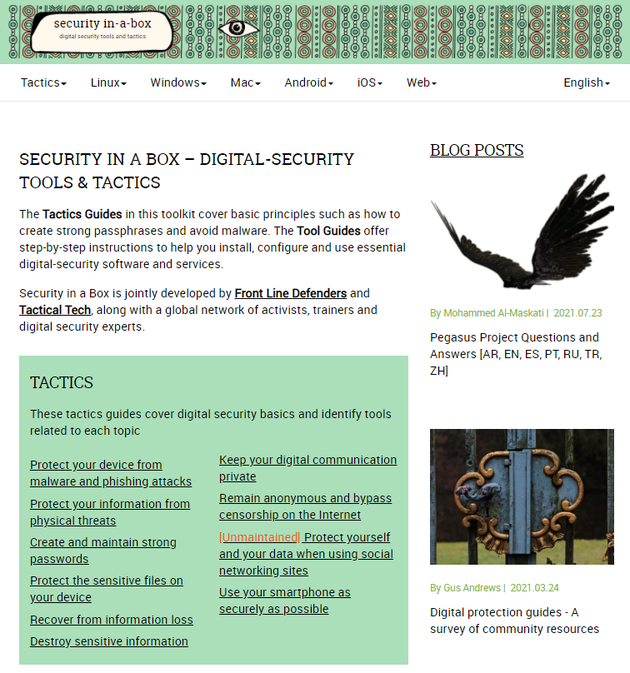 Security in a box: Digital-security tools & tactics | ALNAP