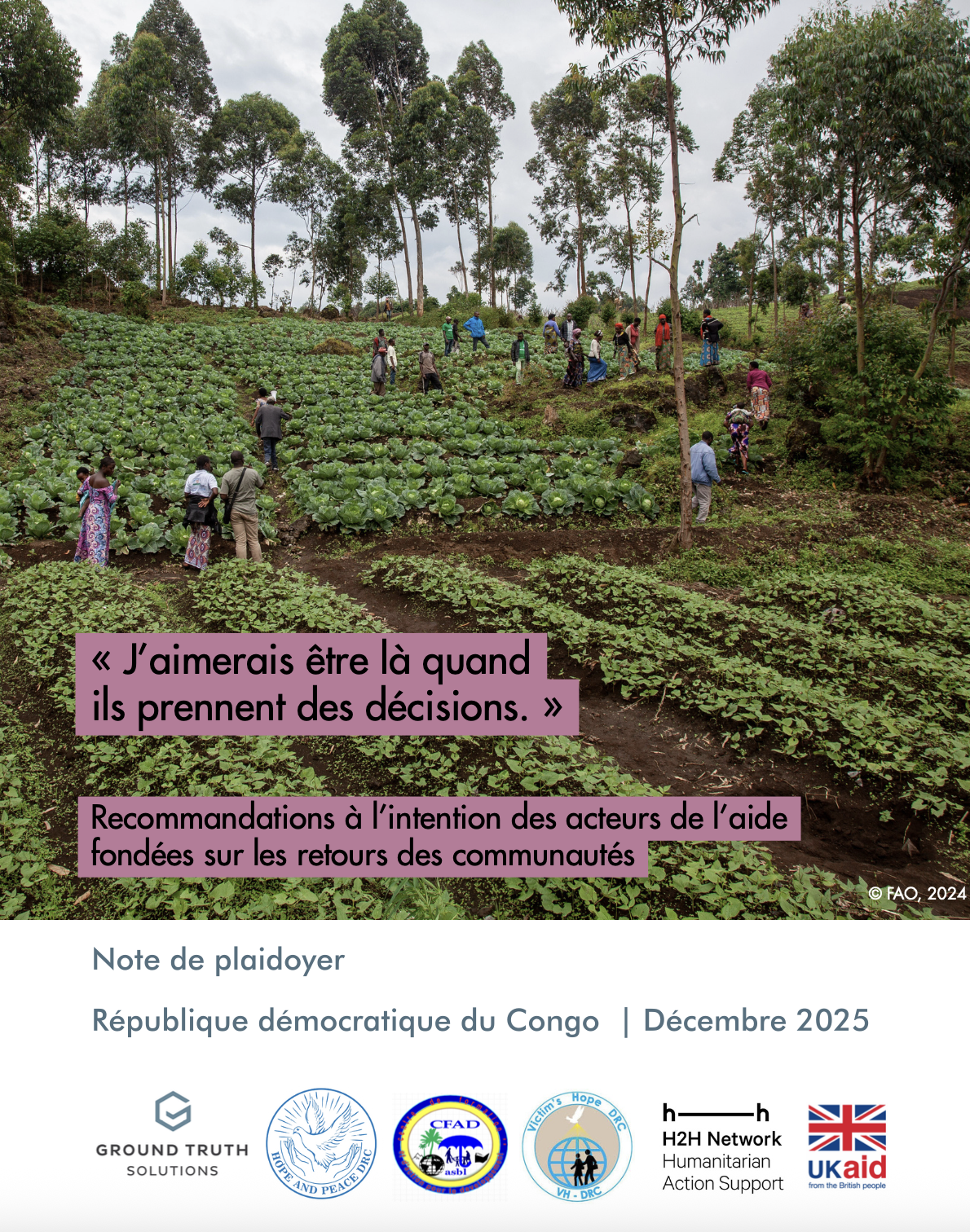 “I want to be there when they take decisions.” Recommendations to aid ...