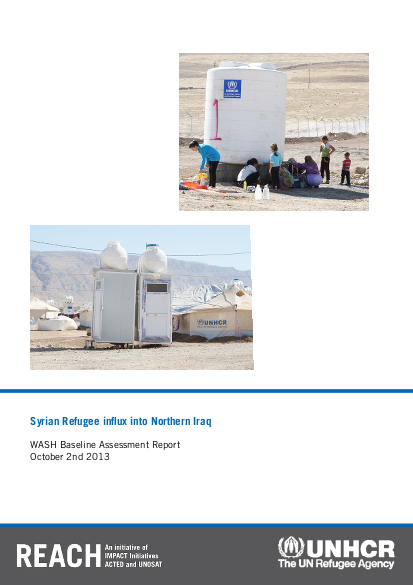 Syrian Refugee influx into Northern Iraq: WASH Baseline Assessment ...
