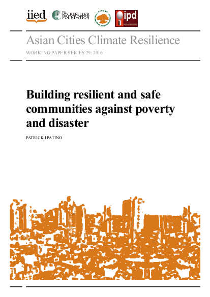 Building resilient and safe communities against poverty and disaster ...
