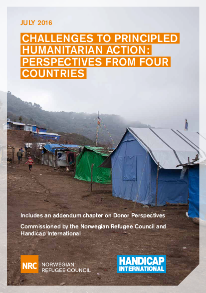 Challenges to Principled Humanitarian Action: Perspectives From Four ...