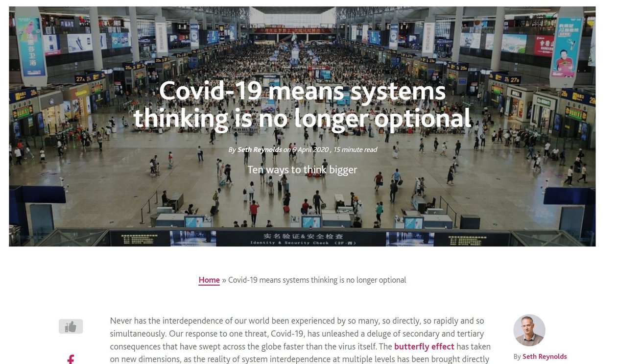 Covid-19 means systems thinking is no longer optional | ALNAP