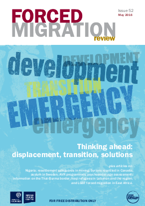 Forced Migration Review: Thinking ahead: displacement, transition ...
