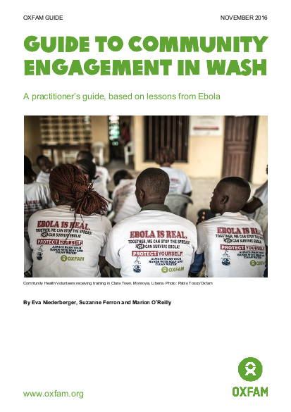 Guide to Community Engagement in WASH: A Practitioner’s Guide, Based on ...
