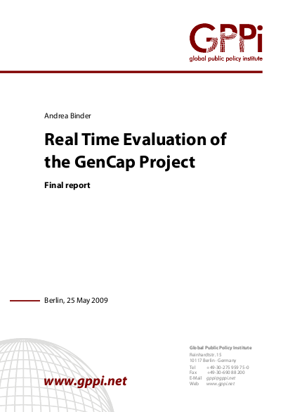 Real-time Evaluation of the GenCap Project - Final Report | ALNAP