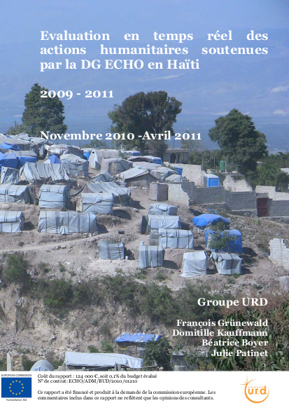Evaluation en temps réel des actions humanitaires soutenues par la DG ...