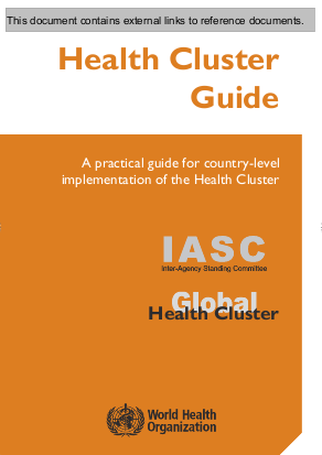 Health Cluster Guide: A practical guide for country-level ...