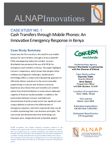 ALNAP Innovations Case Study No. 1 - Concern | ALNAP