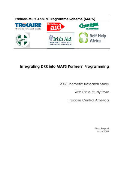 Integrating DRR into MAPS Partners’ Programming | ALNAP