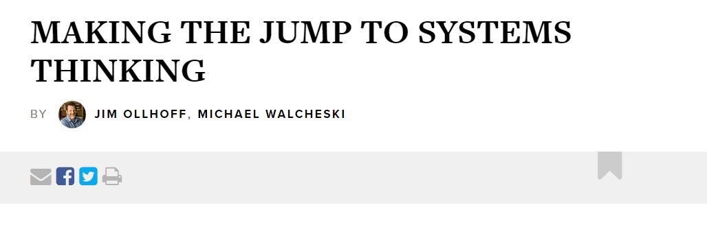 Making the jump to systems thinking | ALNAP