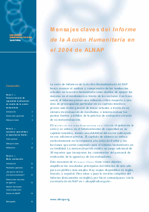 ALNAP Review of Humanitarian Action in 2004, Capacity Building, Key ...