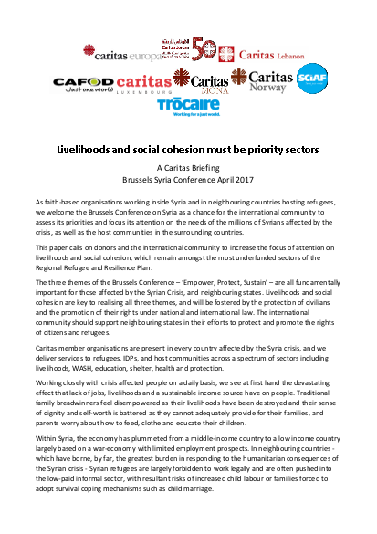 Livelihoods and Social Cohesion must be Priority Sectors in Syria | ALNAP
