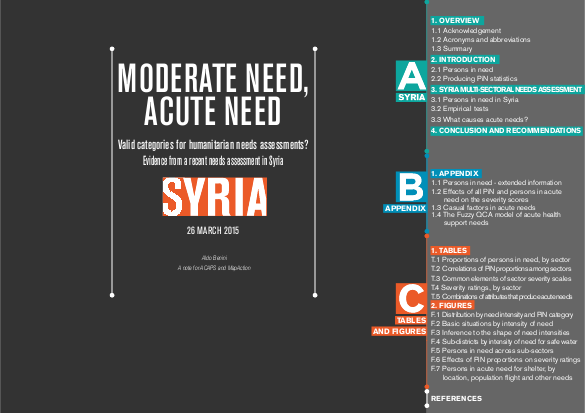 Moderate Need, Acute Need: Valid Categories for Humanitarian Needs ...