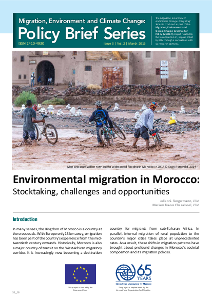 Environmental migration in Morocco: Stocktaking, challenges and ...