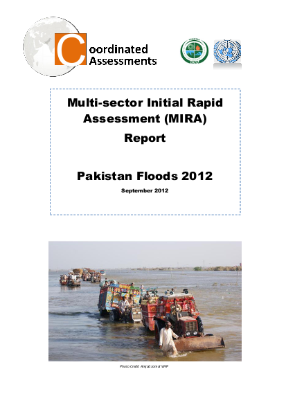 Multi-sector Initial Rapid Assessment (MIRA) Report Pakistan Floods ...