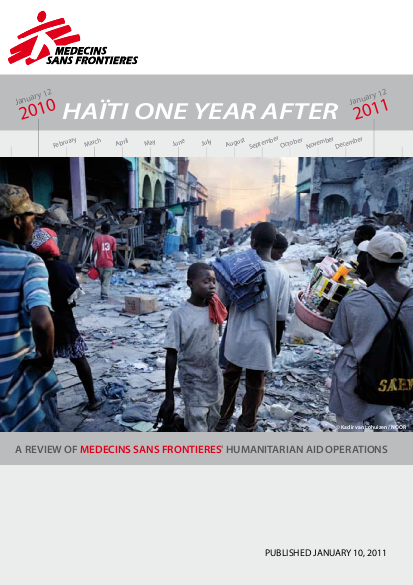 Haiti - One Year After, A Review of Medecins sans Frontieres ...