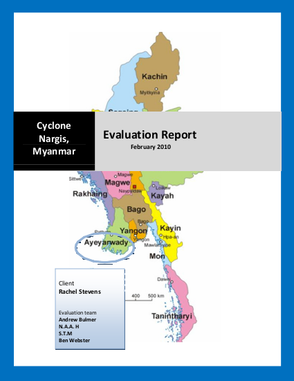 Cyclone Nargis Evaluation Report | ALNAP