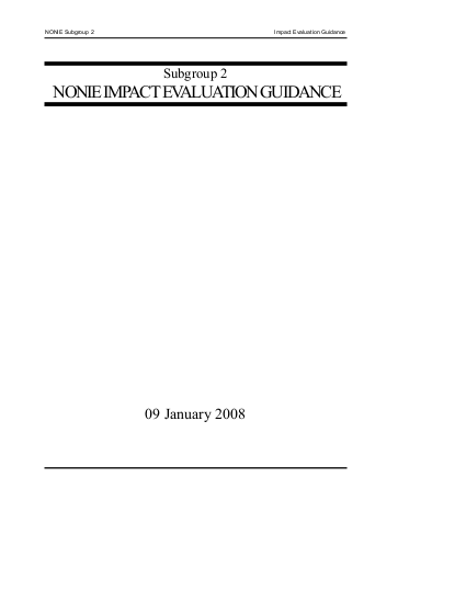 NONIE Impact Evaluation Guidance | ALNAP