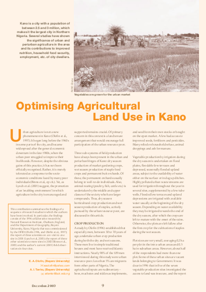 Optimising Agricultural Land Use in Kano | ALNAP