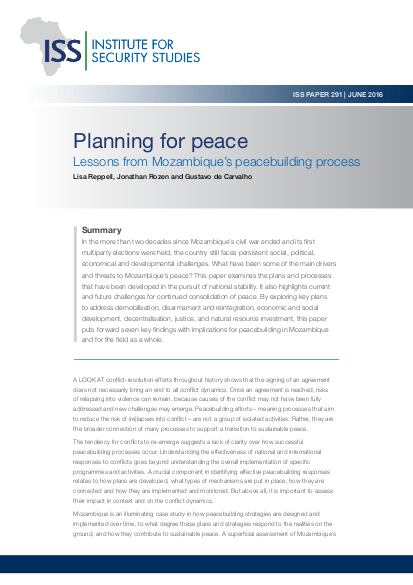 Planning for peace: Lessons from Mozambique’s peacebuilding process | ALNAP