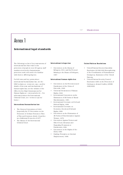 Protection - An ALNAP Guide for Humanitarian Agencies, Annex 1 ...