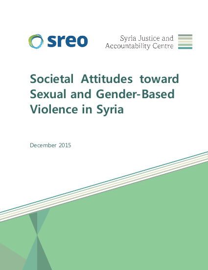 Societal Attitudes toward Sexual and Gender-Based Violence in Syria | ALNAP