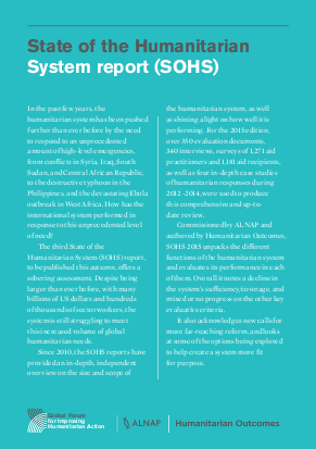 2015 State of the Humanitarian System leaflet | ALNAP