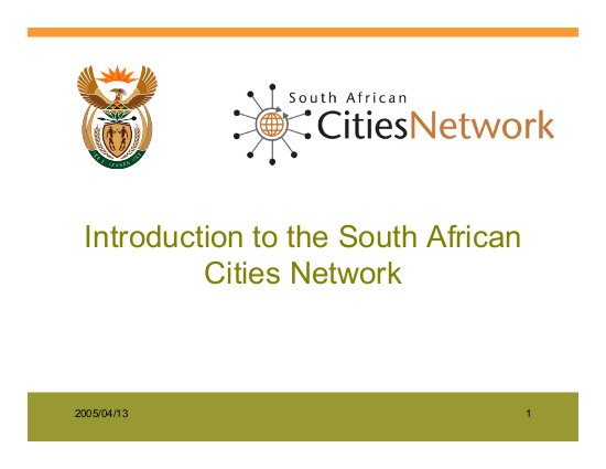 Introduction to the South African Cities Network | ALNAP