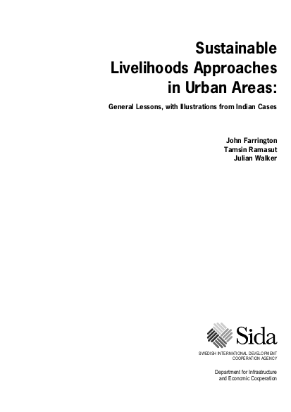 Sustainable Livelihoods Approaches in Urban Area: General Lessons, with Illustrations from ...