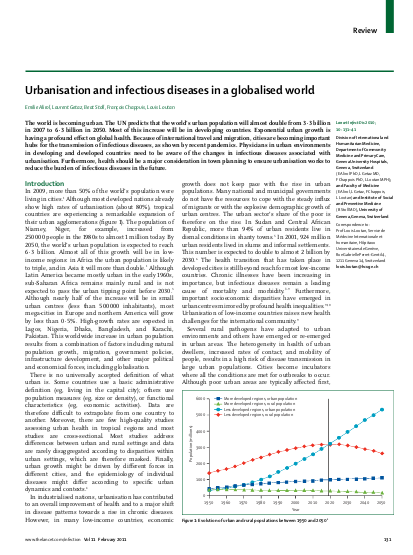 Urbanisation and infectious diseases in a globalised world - The Lancet ...