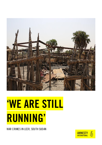 "We Are Still Running": War Crimes in Leer, South Sudan | ALNAP