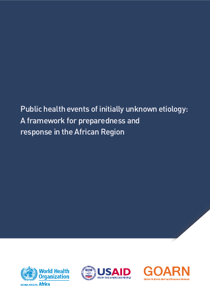 Public Health Events of unknown Etiology: A Framework for Response in ...