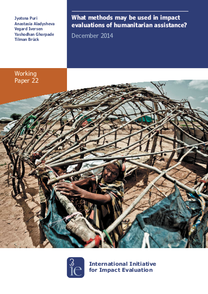 What Methods May Be Used in Impact Evaluations of Humanitarian Assistance? | ALNAP