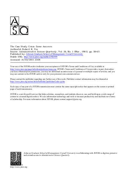 The Case Study Crisis: Some Answers | ALNAP